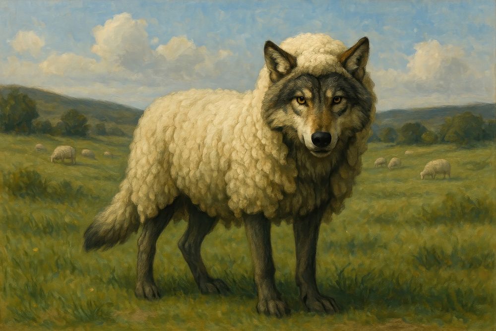 Wolf disguised as sheep | Free Photo - rawpixel