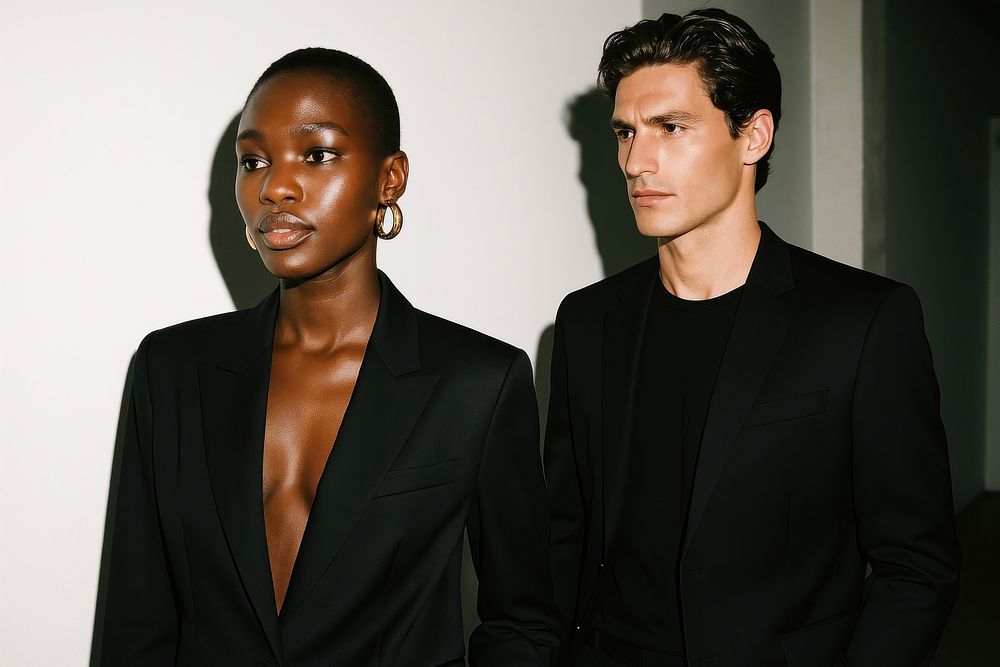 Elegant fashion models in suits. | Free Photo - rawpixel