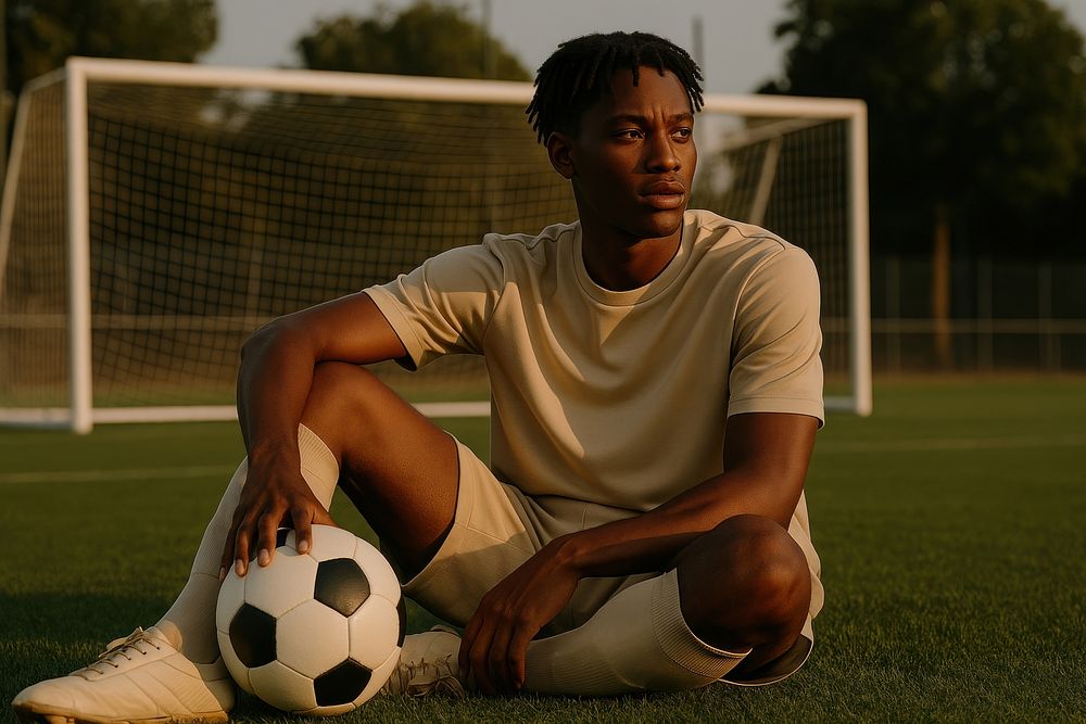 Soccer player resting field | Free Photo - rawpixel