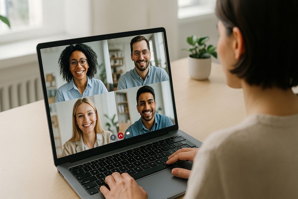 Virtual meeting with diverse professionals. | Free Photo - rawpixel