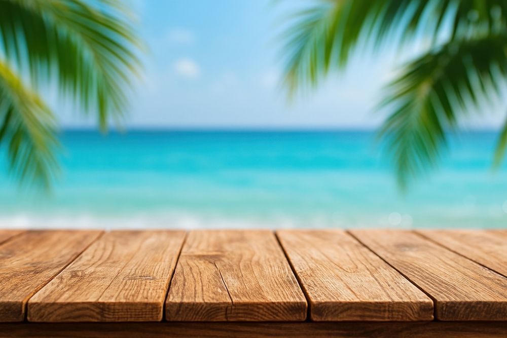 Tropical beach wooden deck | Free Photo - rawpixel