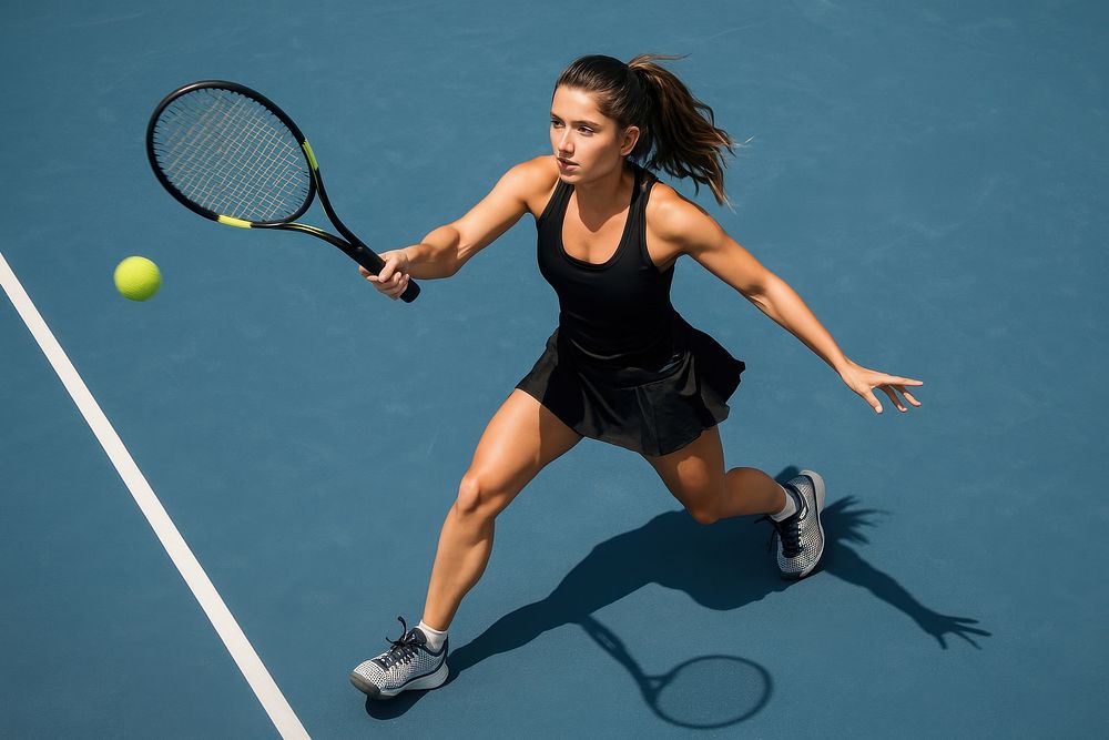 Dynamic tennis player action shot | Free Photo - rawpixel