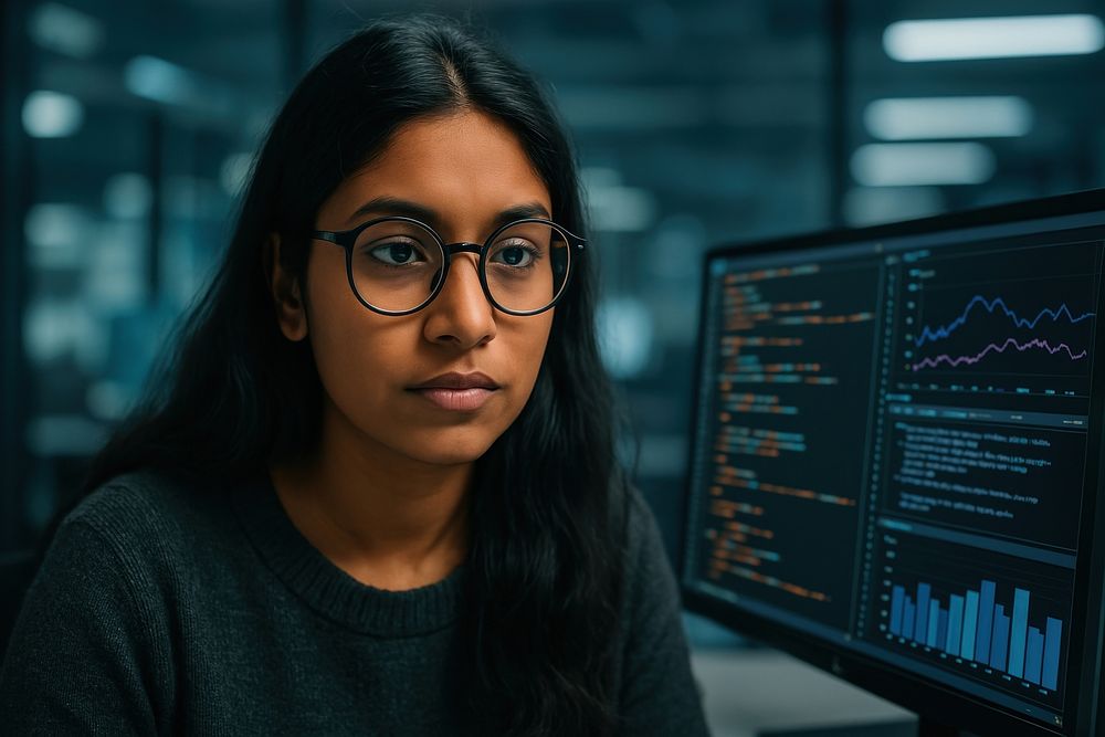 Focused programmer analyzing data. | Free Photo - rawpixel