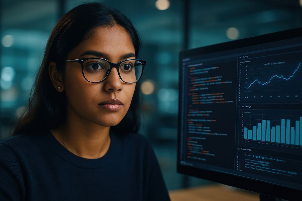 Focused programmer analyzing data. | Free Photo - rawpixel