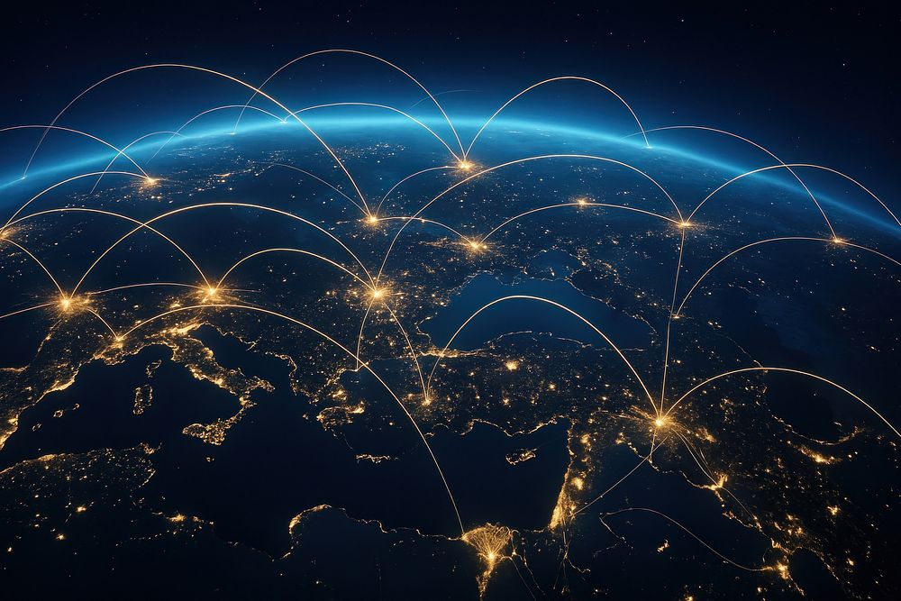 Global connectivity network visualization. | Free Photo - rawpixel