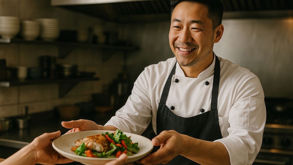 Chef presenting delicious dish | Free Photo - rawpixel