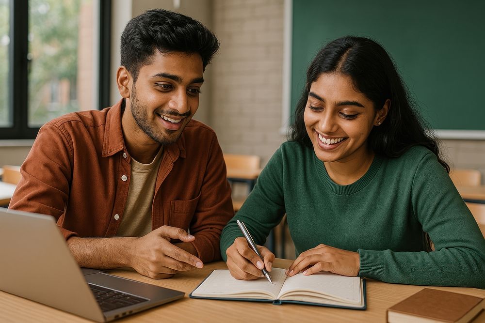 Students collaborating in classroom. | Free Photo - rawpixel