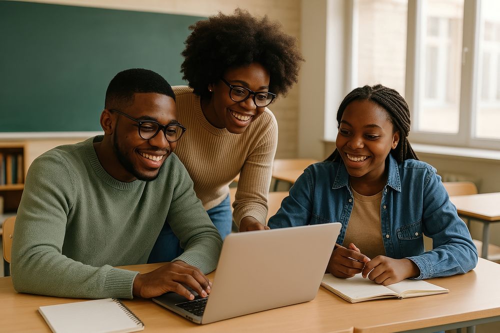 Students collaborating with teacher guidance. | Free Photo - rawpixel