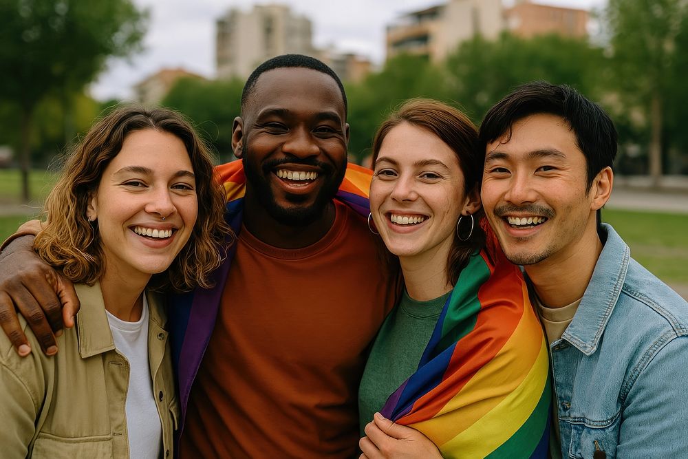 Diverse friends celebrating pride together | Free Photo - rawpixel