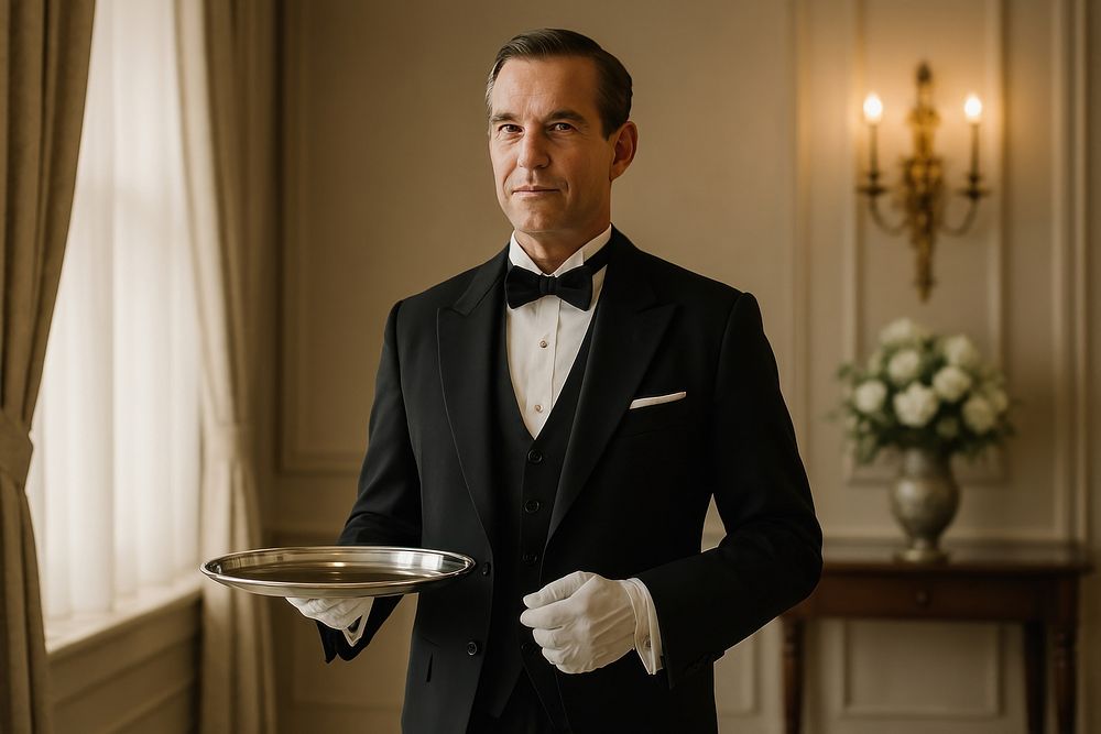 Elegant waiter in formal attire | Free Photo - rawpixel