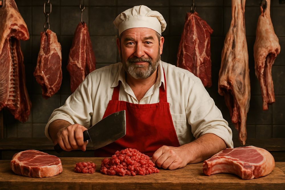 Butcher preparing fresh meat. | Free Photo - rawpixel