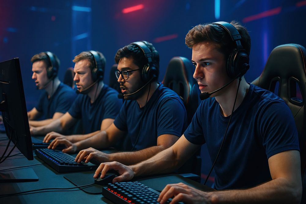 Focused gamers in competitive tournament. | Free Photo - rawpixel