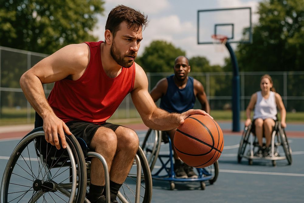 Wheelchair basketball players in action | Free Photo - rawpixel