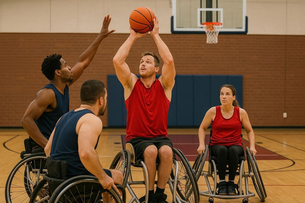 Wheelchair basketball players in action | Free Photo - rawpixel