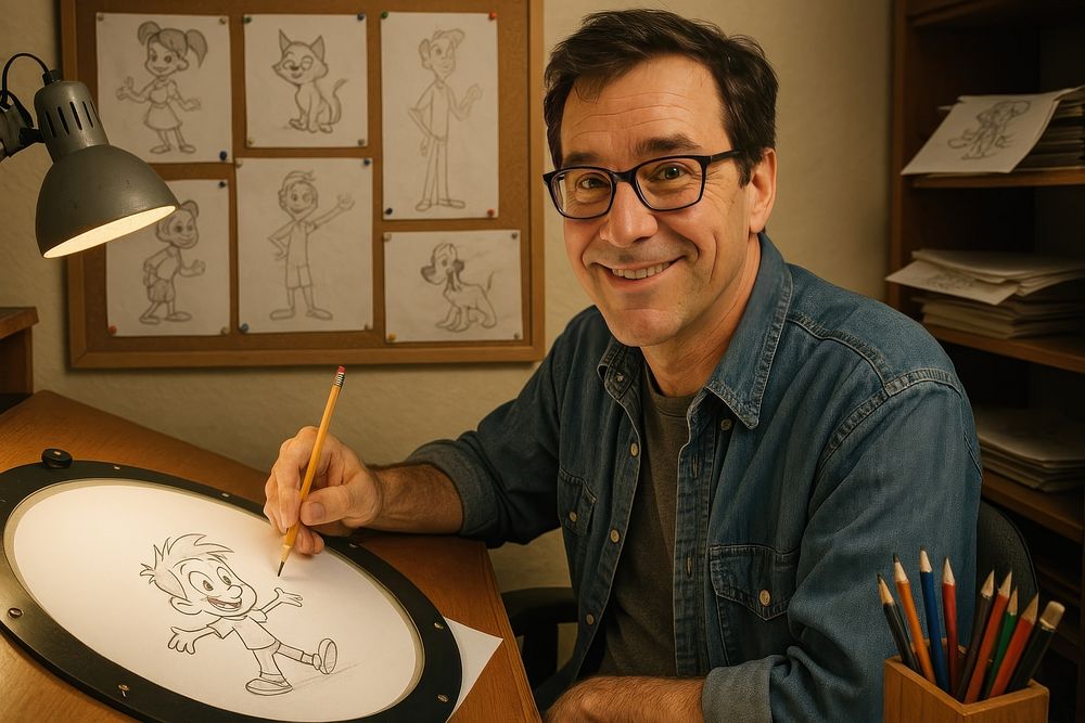 Animator sketching cartoon characters. | Free Photo - rawpixel