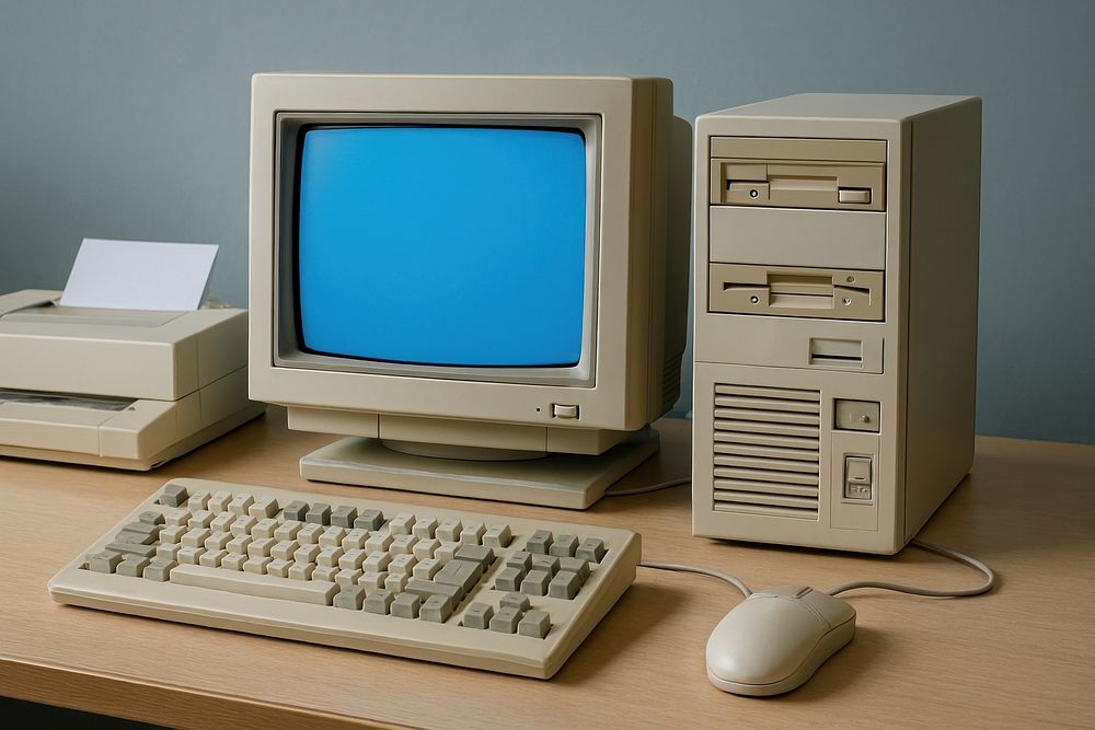 Vintage computer setup nostalgia | Free Photo - rawpixel