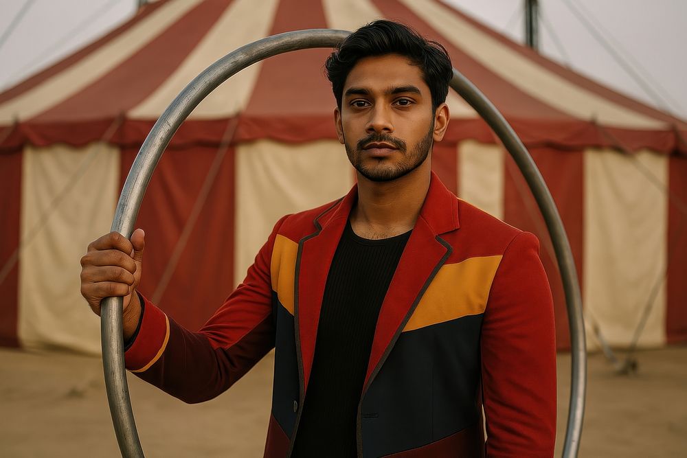 Circus performer with metal hoop. | Free Photo - rawpixel