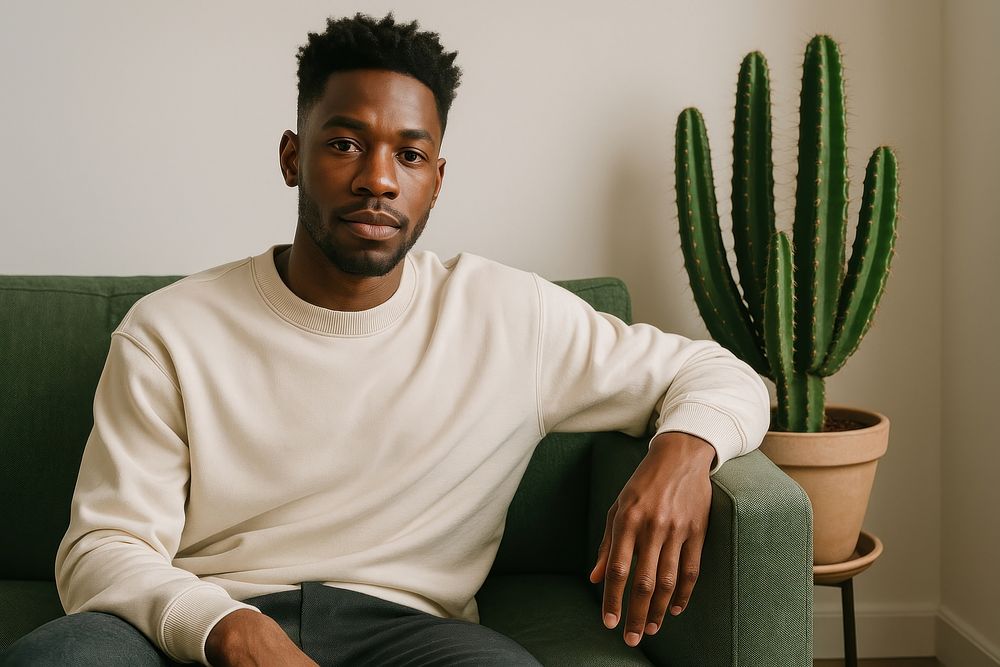 Relaxed modern living room portrait | Free Photo - rawpixel