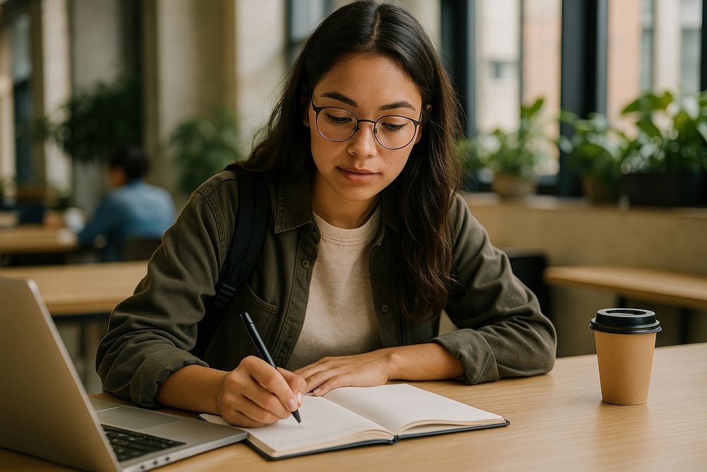 Focused student writing notes | Free Photo - rawpixel