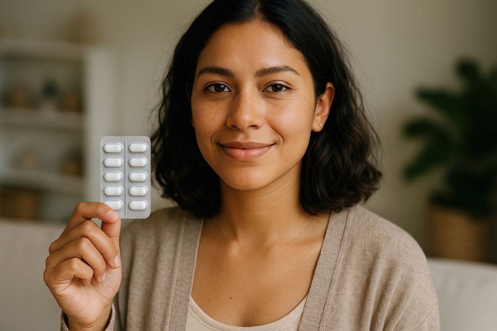 Woman holding medication blister. | Free Photo - rawpixel