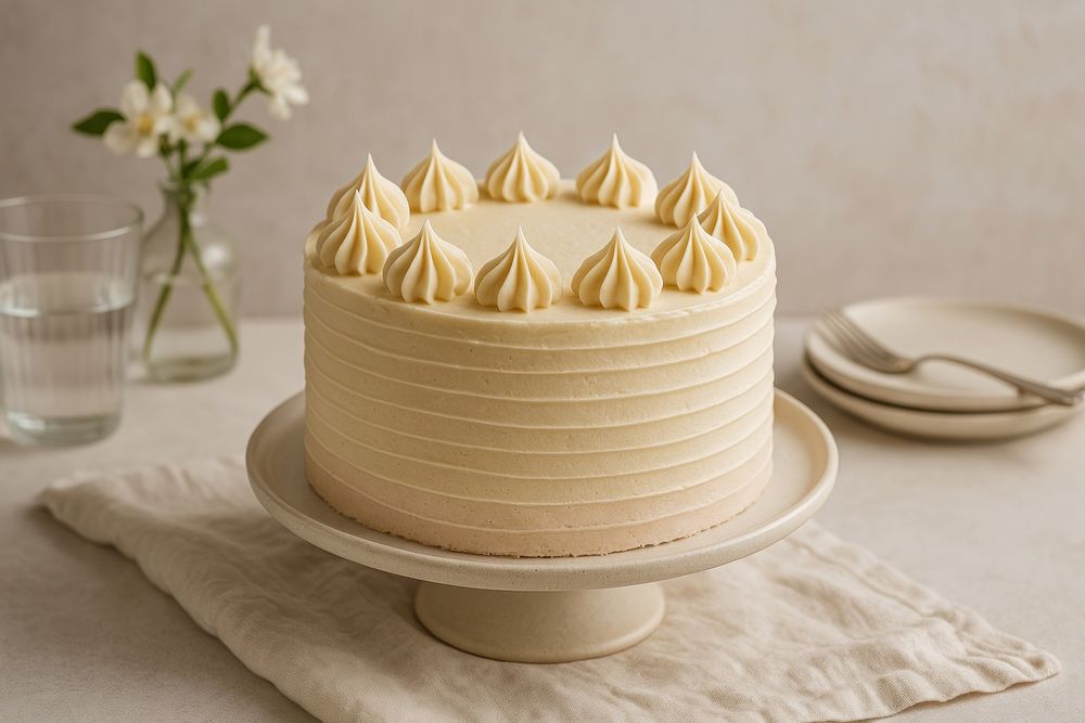 Elegant vanilla cake delight. | Free Photo - rawpixel