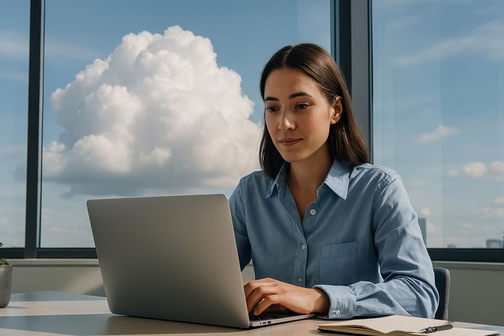 Focused woman working on laptop. | Free Photo - rawpixel