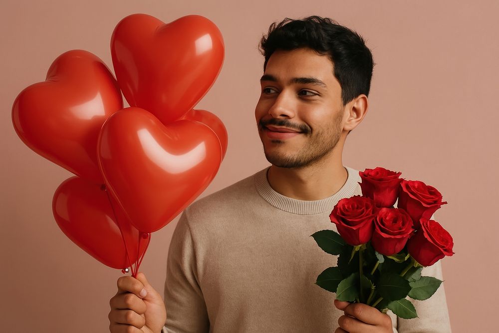 Romantic gesture with balloons. | Free Photo - rawpixel