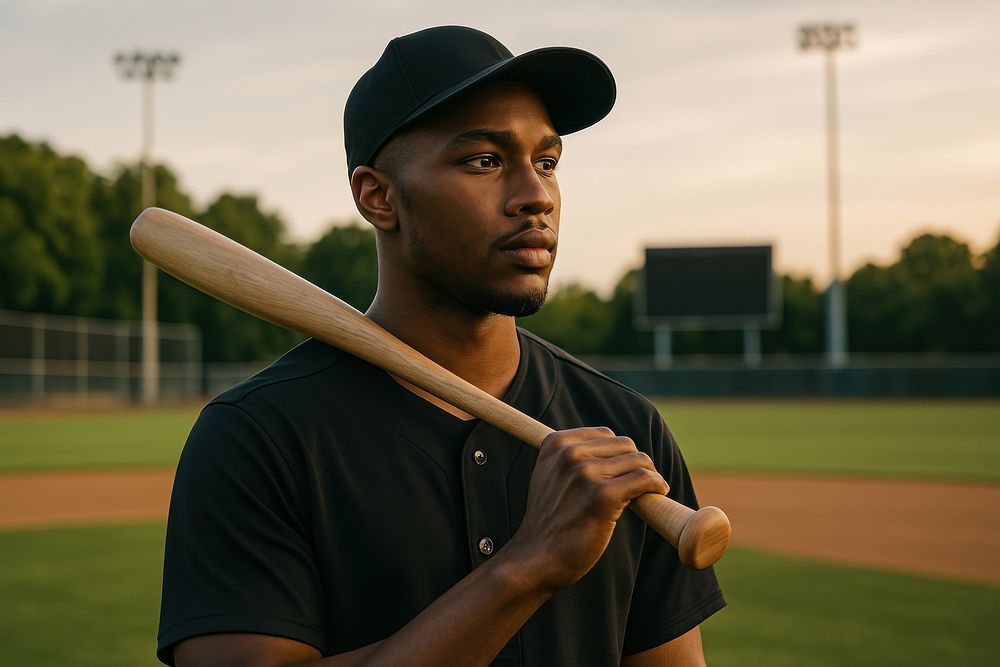 Focused baseball player on field. | Free Photo - rawpixel
