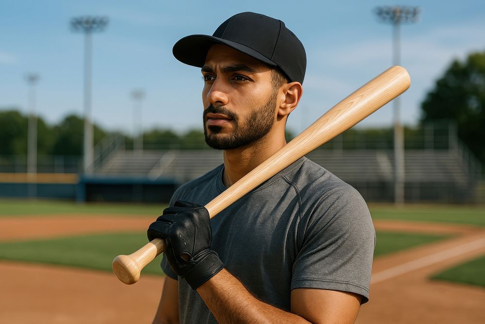 Focused baseball player ready. | Free Photo - rawpixel