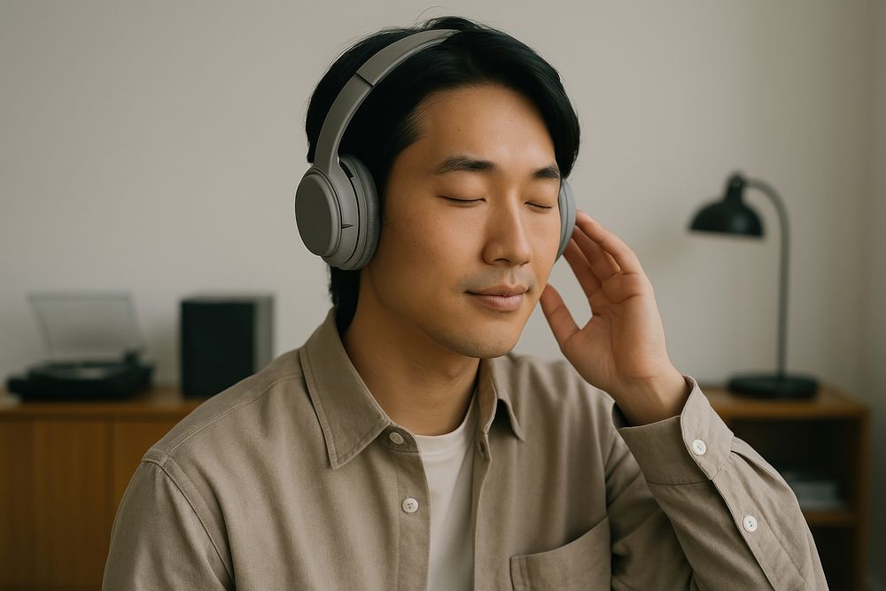 Relaxed listening with wireless headphones | Free Photo - rawpixel