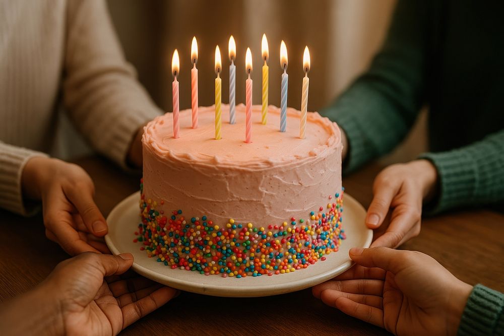 Colorful birthday cake celebration. | Free Photo - rawpixel