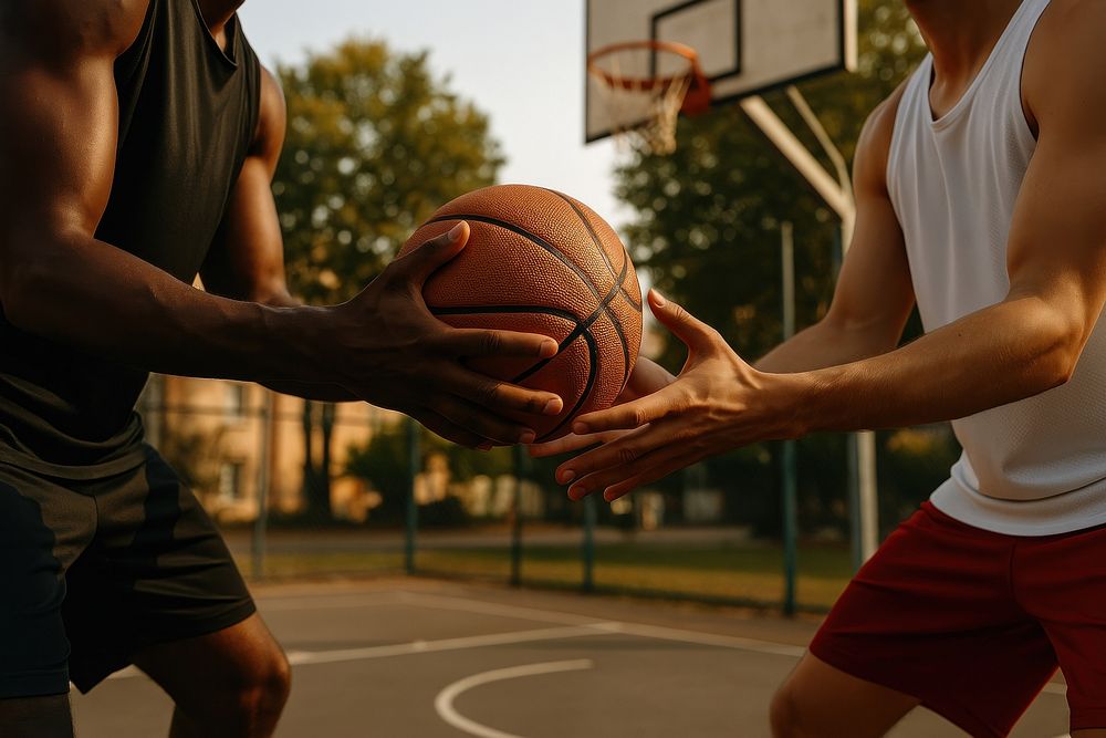Intense outdoor basketball game. | Free Photo - rawpixel