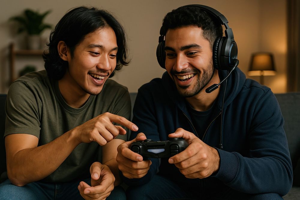 Friends gaming fun together | Free Photo - rawpixel