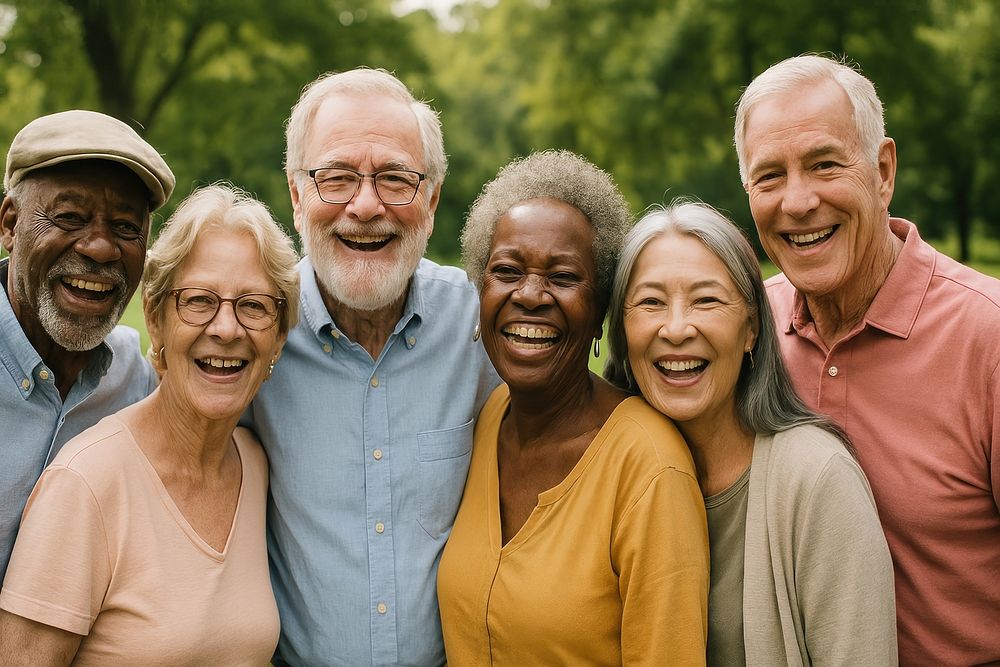 Joyful diverse seniors smiling together. | Free Photo - rawpixel