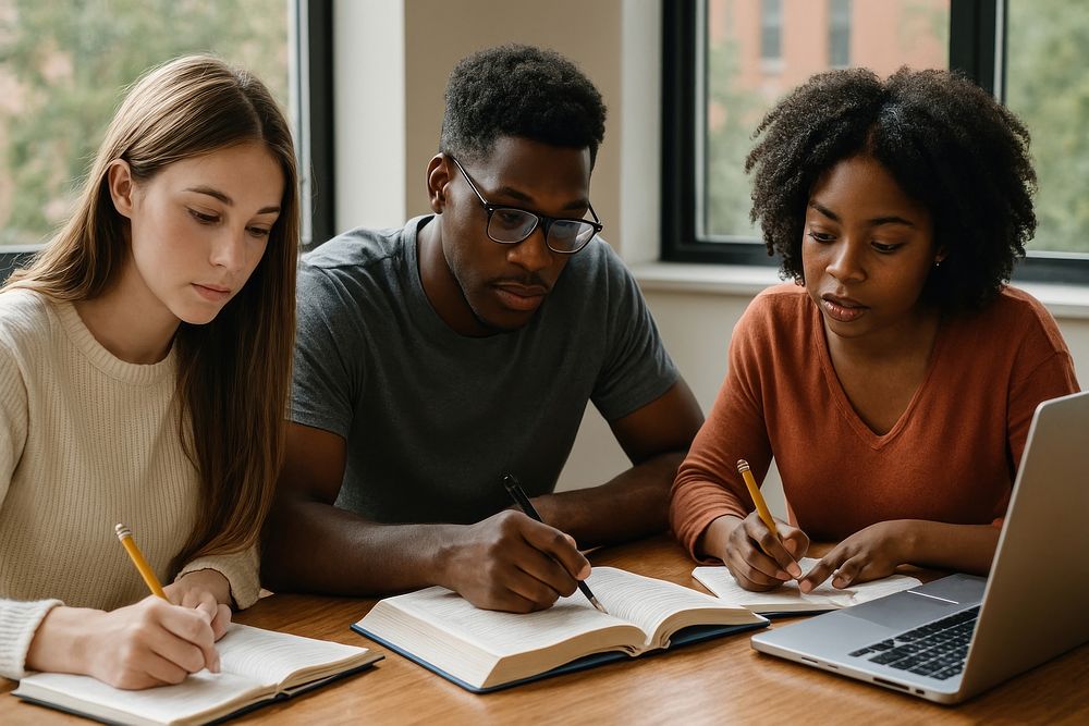Focused students studying together | Free Photo - rawpixel