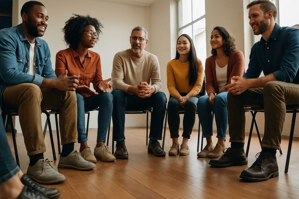 Diverse group discussion circle. | Free Photo - rawpixel