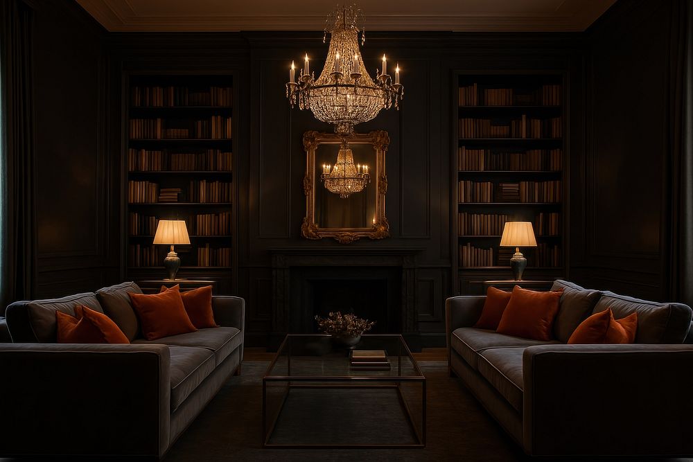 Elegant library with luxurious ambiance. | Free Photo - rawpixel