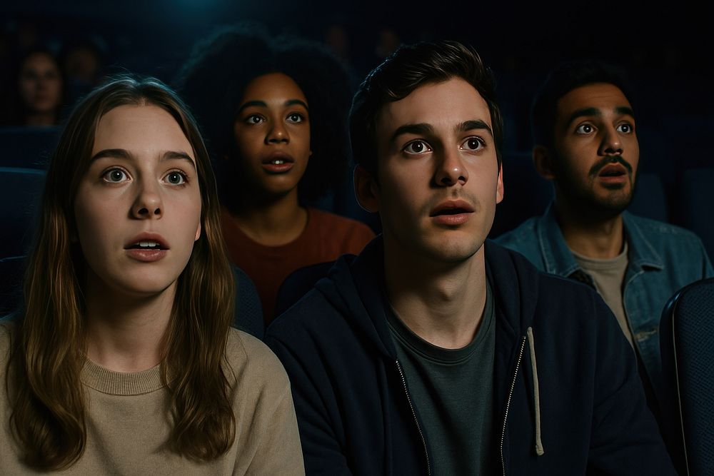 Captivated audience watching movie. | Free Photo - rawpixel