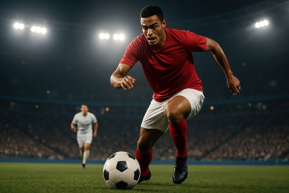 Dynamic soccer player action shot | Free Photo - rawpixel