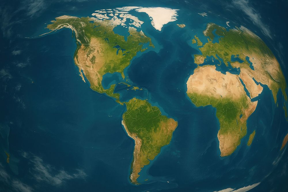 Vibrant global map illustration. | Free Photo - rawpixel