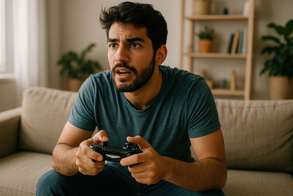 Focused gamer enjoying video games. | Free Photo - rawpixel