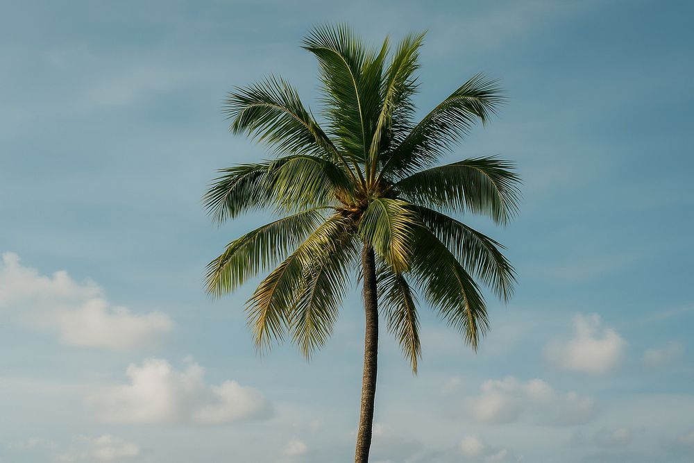 Tropical palm tree under sky. | Free Photo - rawpixel