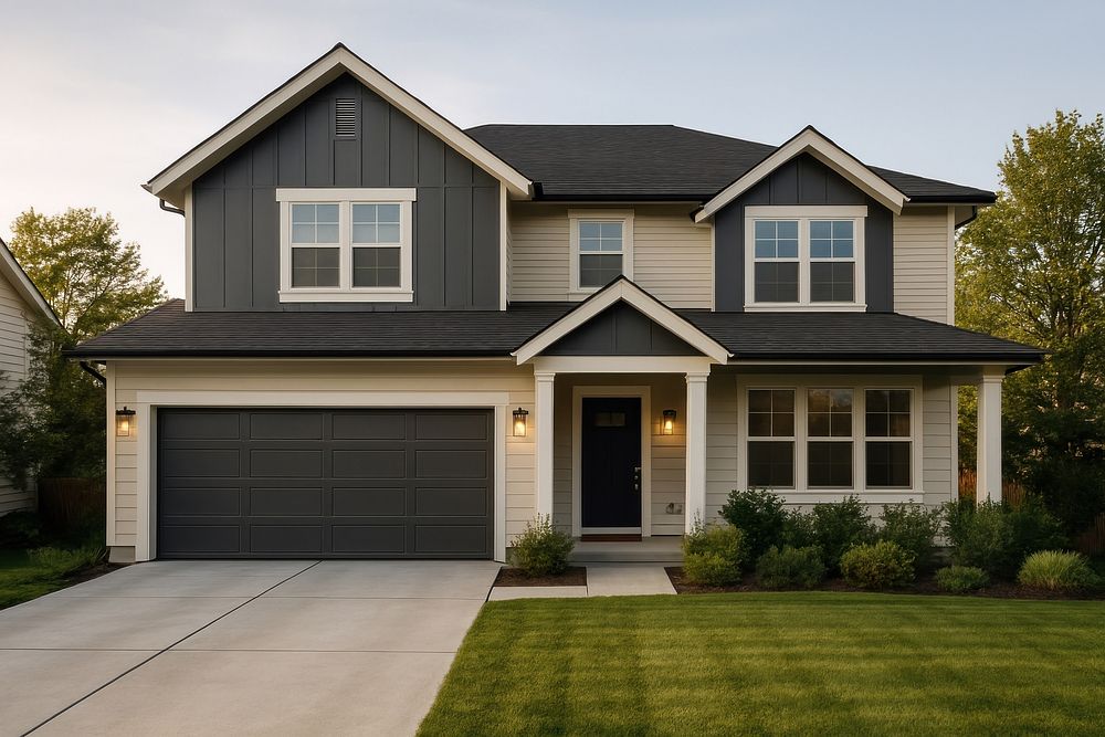 Modern suburban home exterior view. | Free Photo - rawpixel