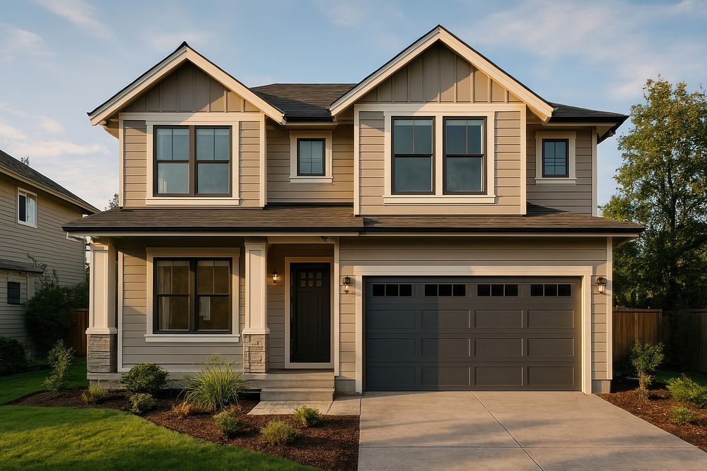 Modern suburban family home exterior | Free Photo - rawpixel