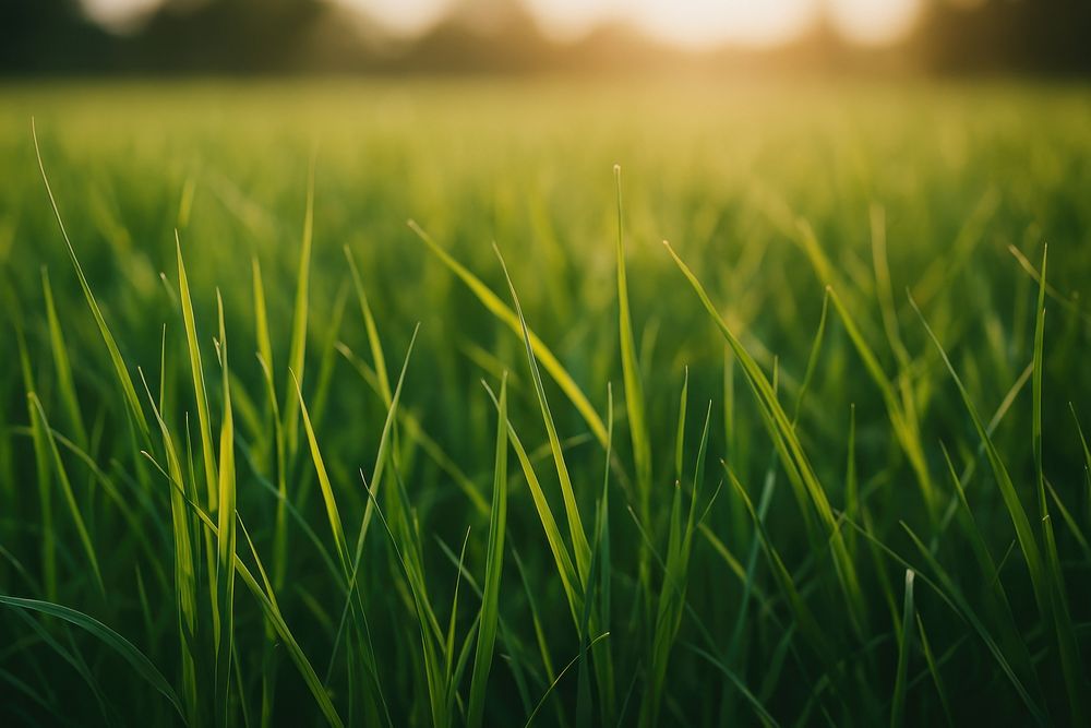 Lush green grass field sunlight | Free Photo - rawpixel