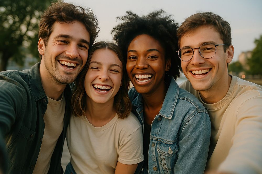Happy diverse friends smiling together | Free Photo - rawpixel