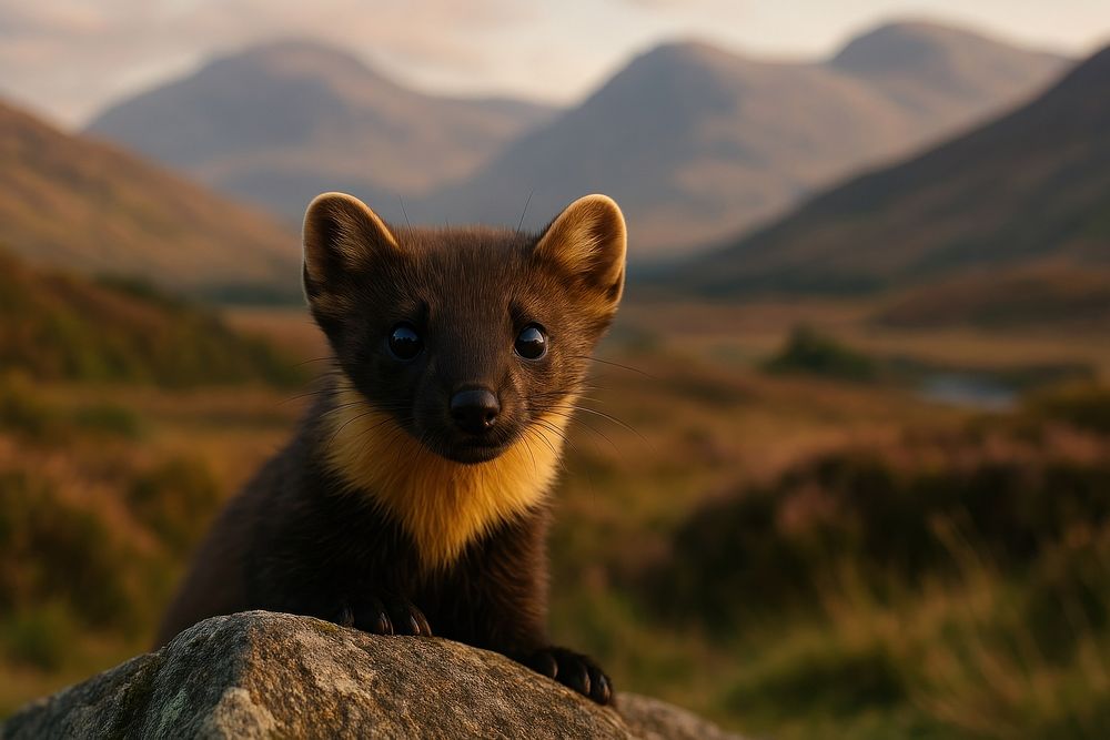 Cute pine marten in wilderness | Free Photo - rawpixel