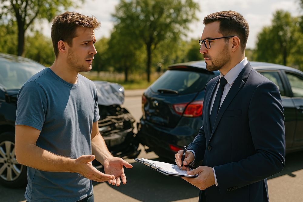 Car accident discussion with insurance. | Free Photo - rawpixel