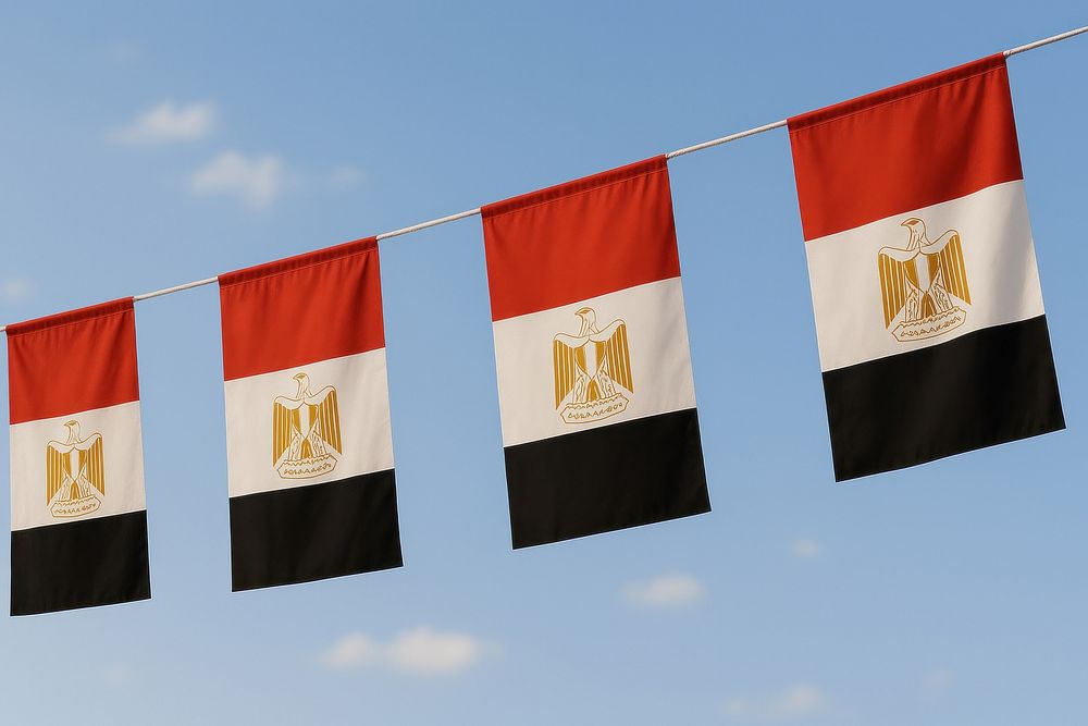 Egyptian flags against sky | Free Photo - rawpixel