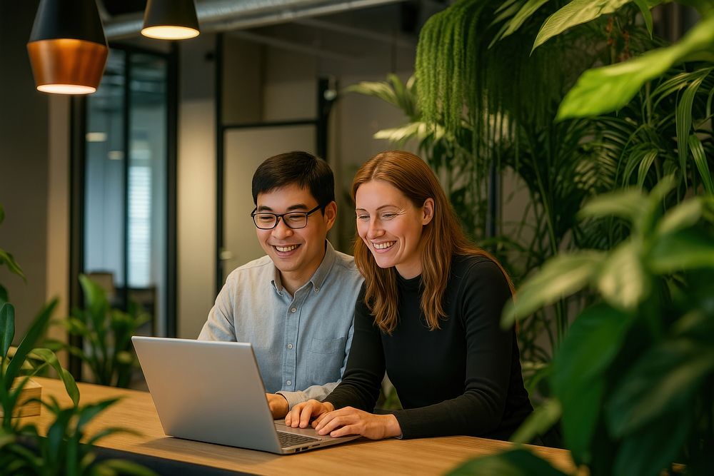 Collaborative work in green office. | Free Photo - rawpixel